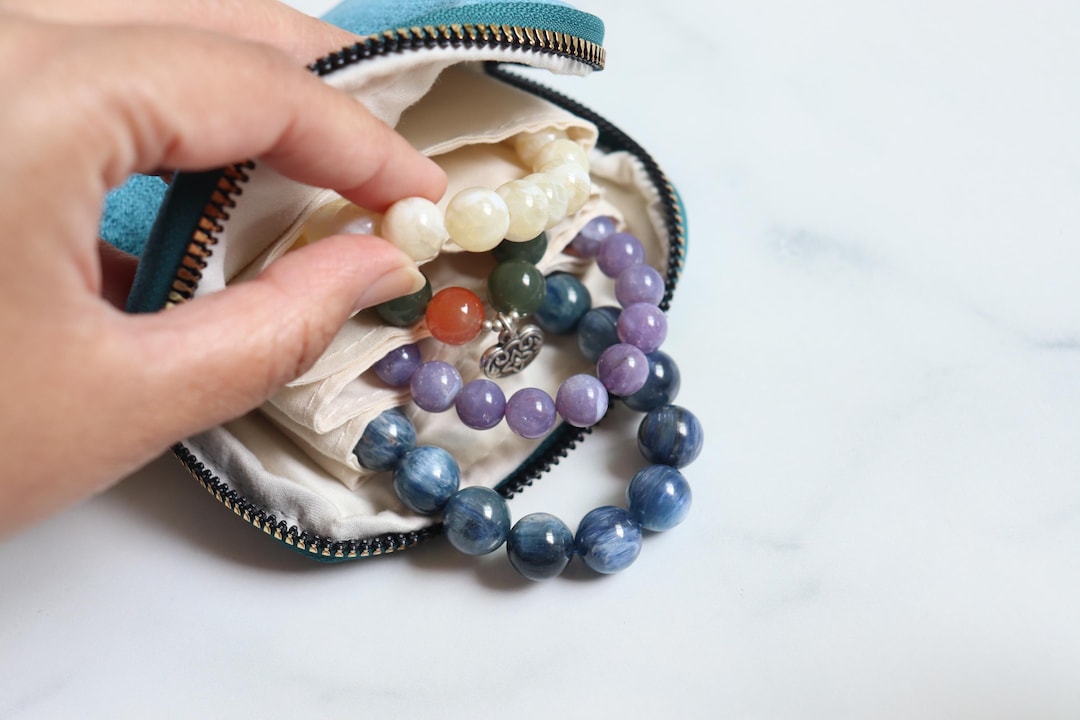 Crystal Bracelet Zipper Pouch With 5 Sections (fits 7 Bracelets) - Etsy