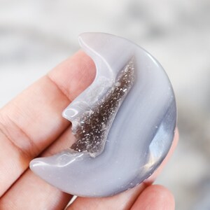 Blue Agate Moon Face - Etsy