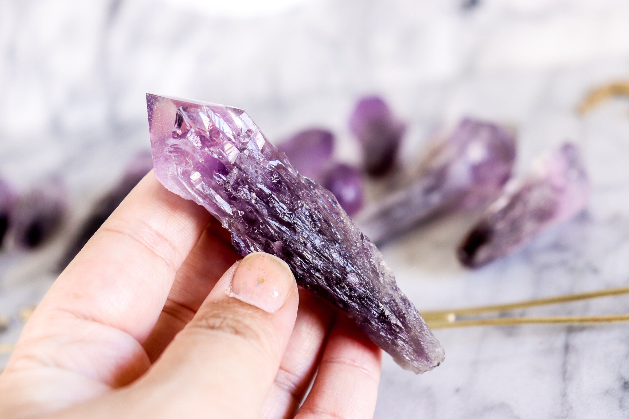 Amethyst Wands/scepter/root With Rainbow - Etsy