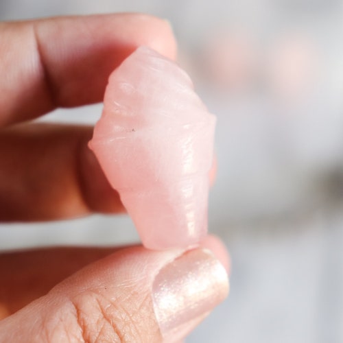 Rose Quartz Clam Shells With Aura Rose Quartz Mini Sphere - Etsy