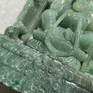 Australian Jade Chrysoprase Ganesha Carving 10” X 6.5” at Widest Points ...