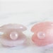 Rose Quartz Clam Shells With Aura Rose Quartz Mini Sphere - Etsy