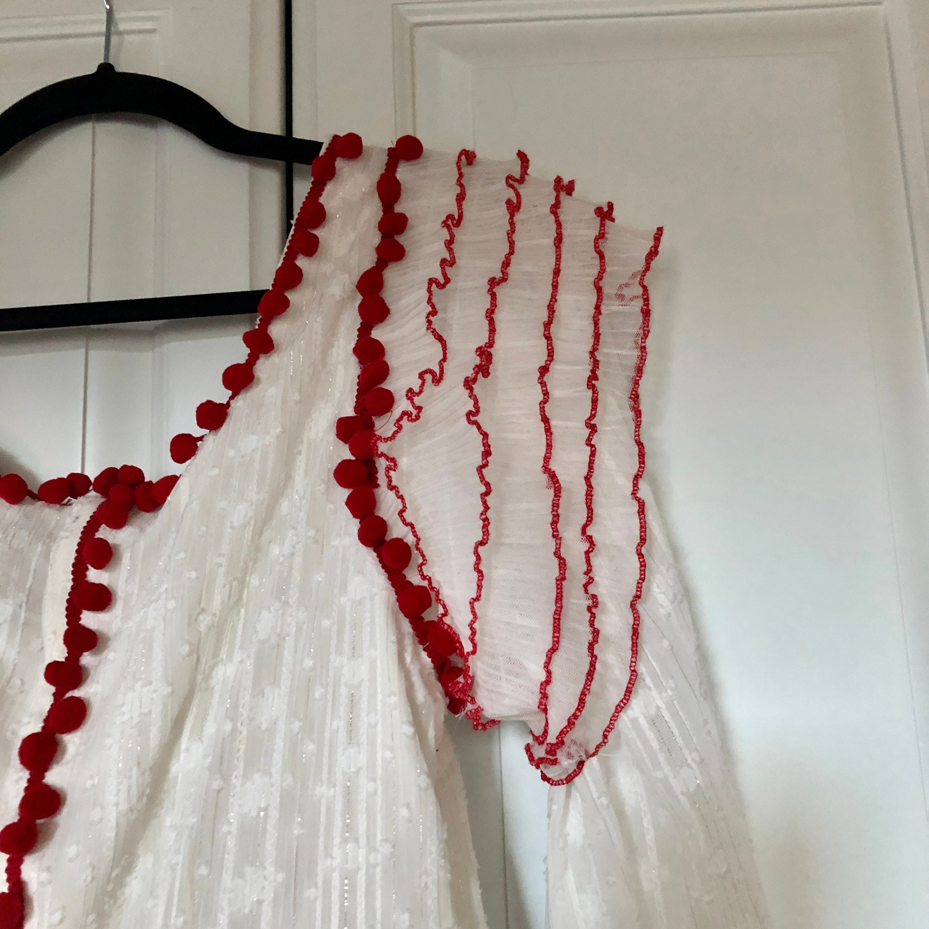 Original Clown Costume: White Dress With Velour Frilled Pants (fits 10 ...