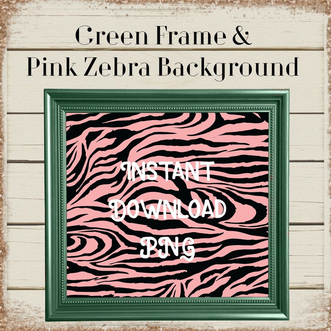 Zebra Frame Background Design | Digital Download PNG | Pink Zebra Print ...