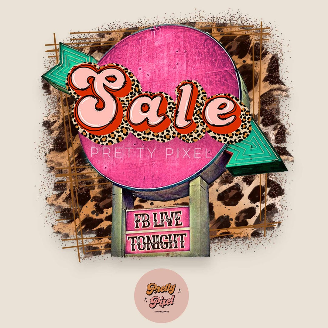 Facebook Live Sale Sign Graphic: Social Media Marketing Design (PNG ...