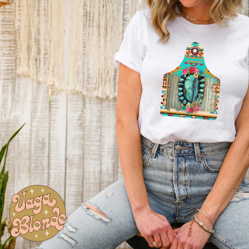 Aztec Farm Cattle Tag Set Serape Cow Tag Punchy Cow Tag - Etsy