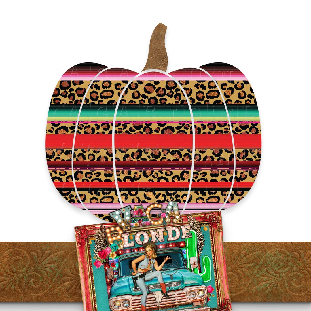 Funky Fall Pumpkin Background Digital Graphic PNG Autumn - Etsy