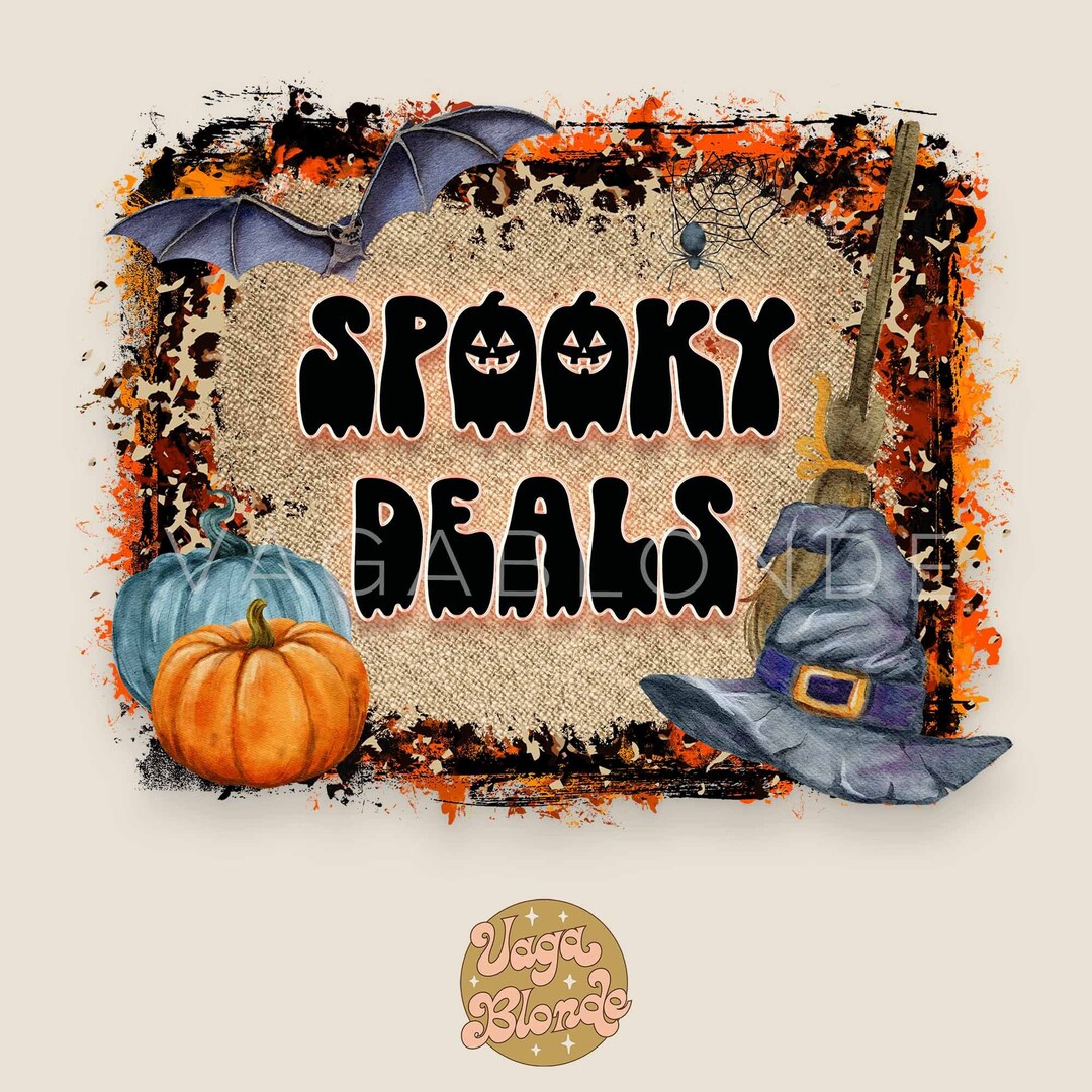 Spooky Deals, Halloween Marketing Sales Graphic PNG - Etsy