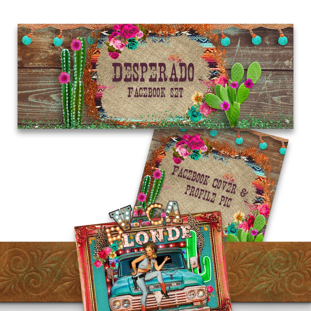 Rustic Facebook Banner Set, Western Facebook Blank Set, Boutique ...