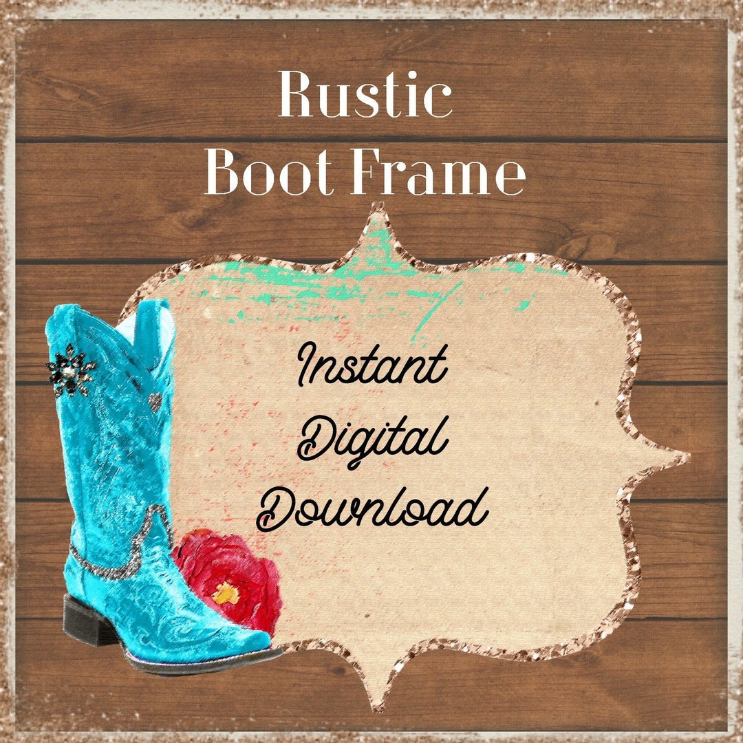 Boot Background Design | Instant Digital Download PNG | Boot Floral ...