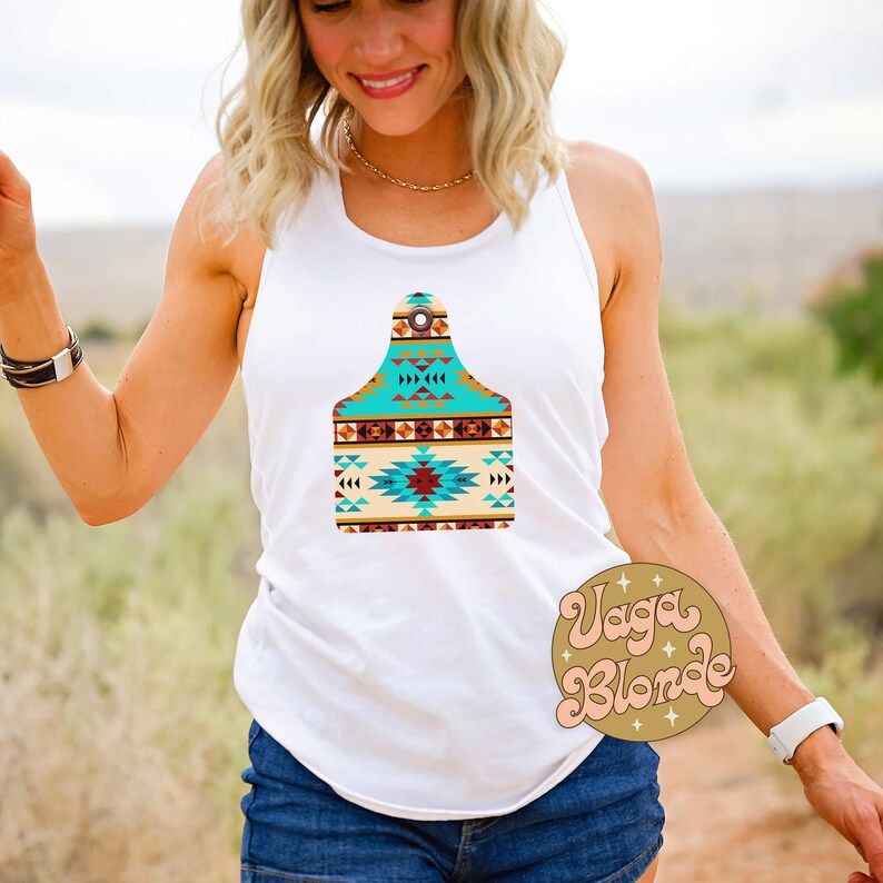 Aztec Farm Cattle Tag Set Serape Cow Tag Punchy Cow Tag - Etsy