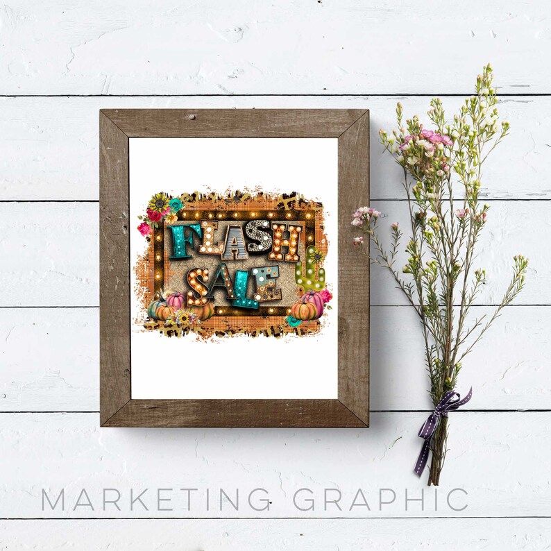 Flash Sale Graphic, Flash Sale Splash, Fall Flash Sale, Marketing ...