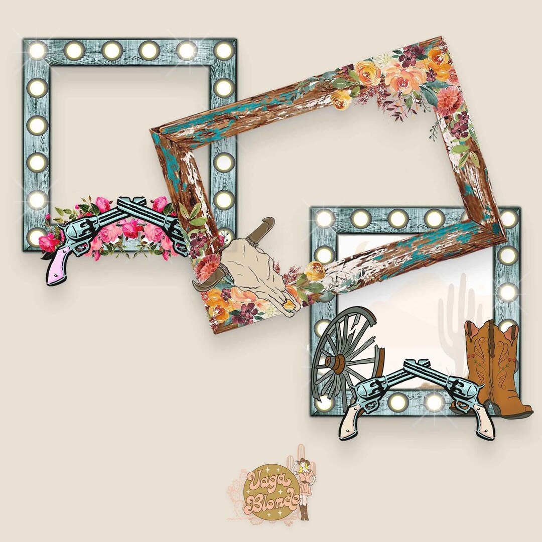 Western Frames, Marquee Frames, Cowboy Skull Frame, Western Frames PNG ...