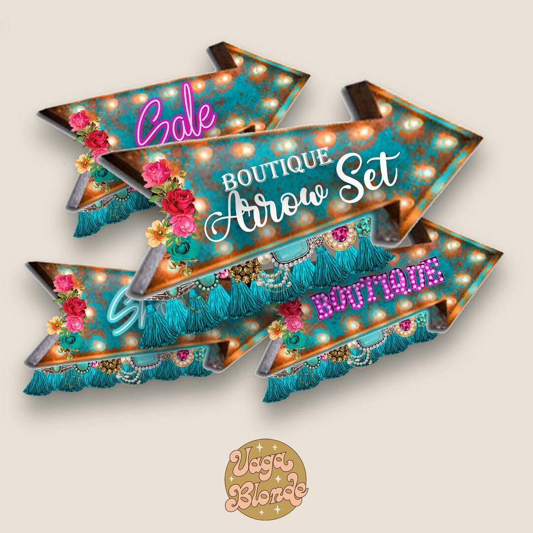 Boutique Arrow Graphics Marquee Arrows Marquee Arrow - Etsy
