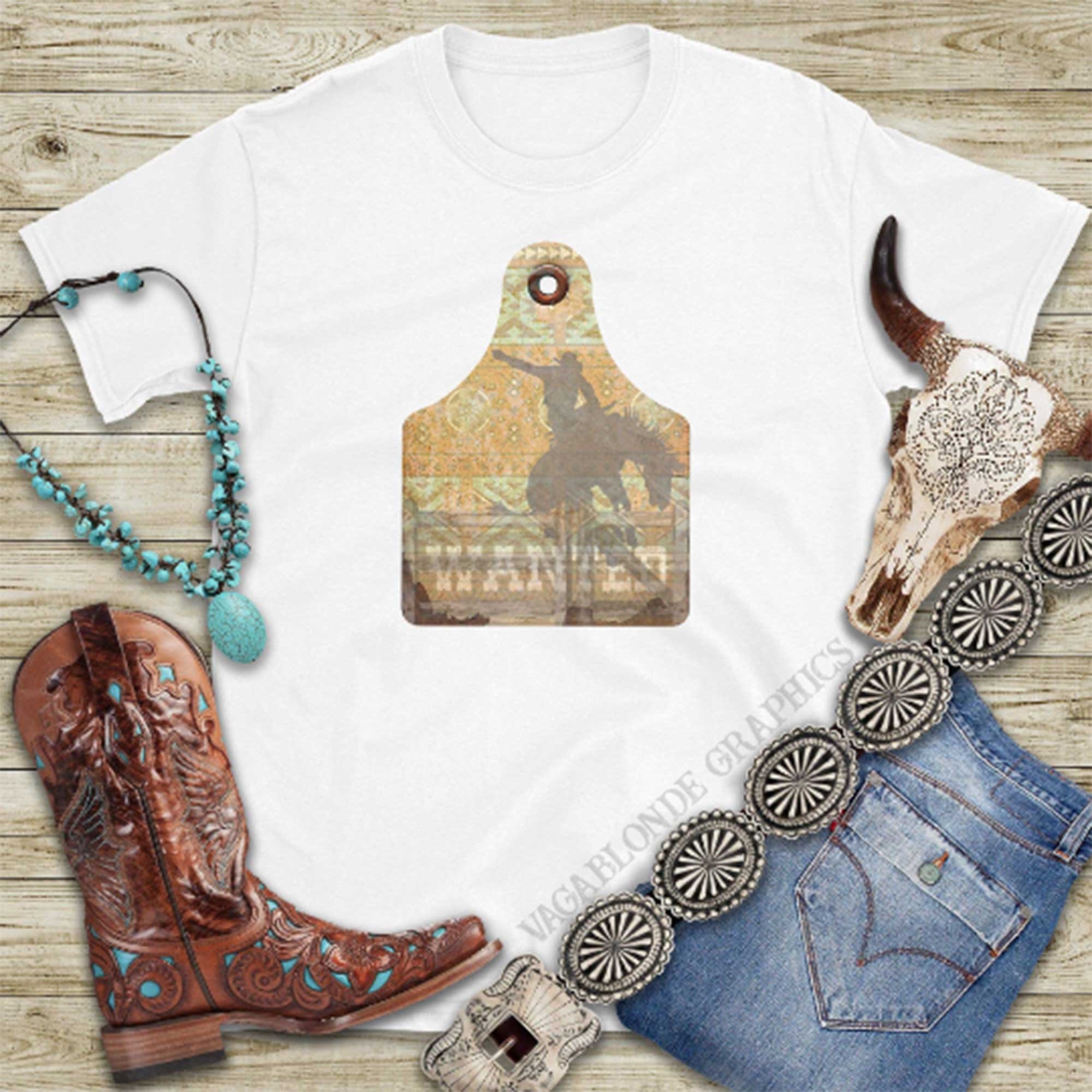 Southwestern Rodeo Cow Tag Cowboy Cattle Tag Design Rodeo | Etsy