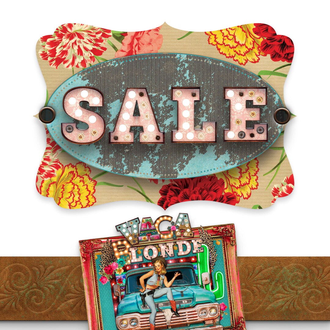 Floral and Marquee Marketing Graphic (PNG Download) - Etsy