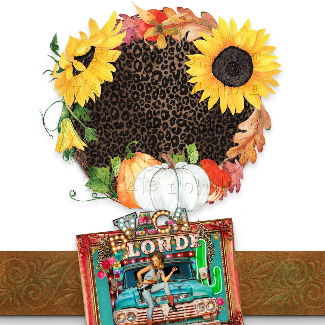 Leopard Fall Wreath Background | Instant Digital Download PNG | Fall ...