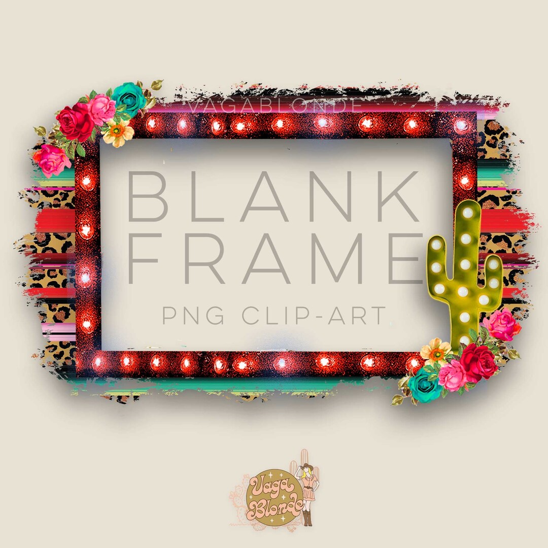 Serape Cactus Marquee Frame Serape Frame Back Splash Western - Etsy