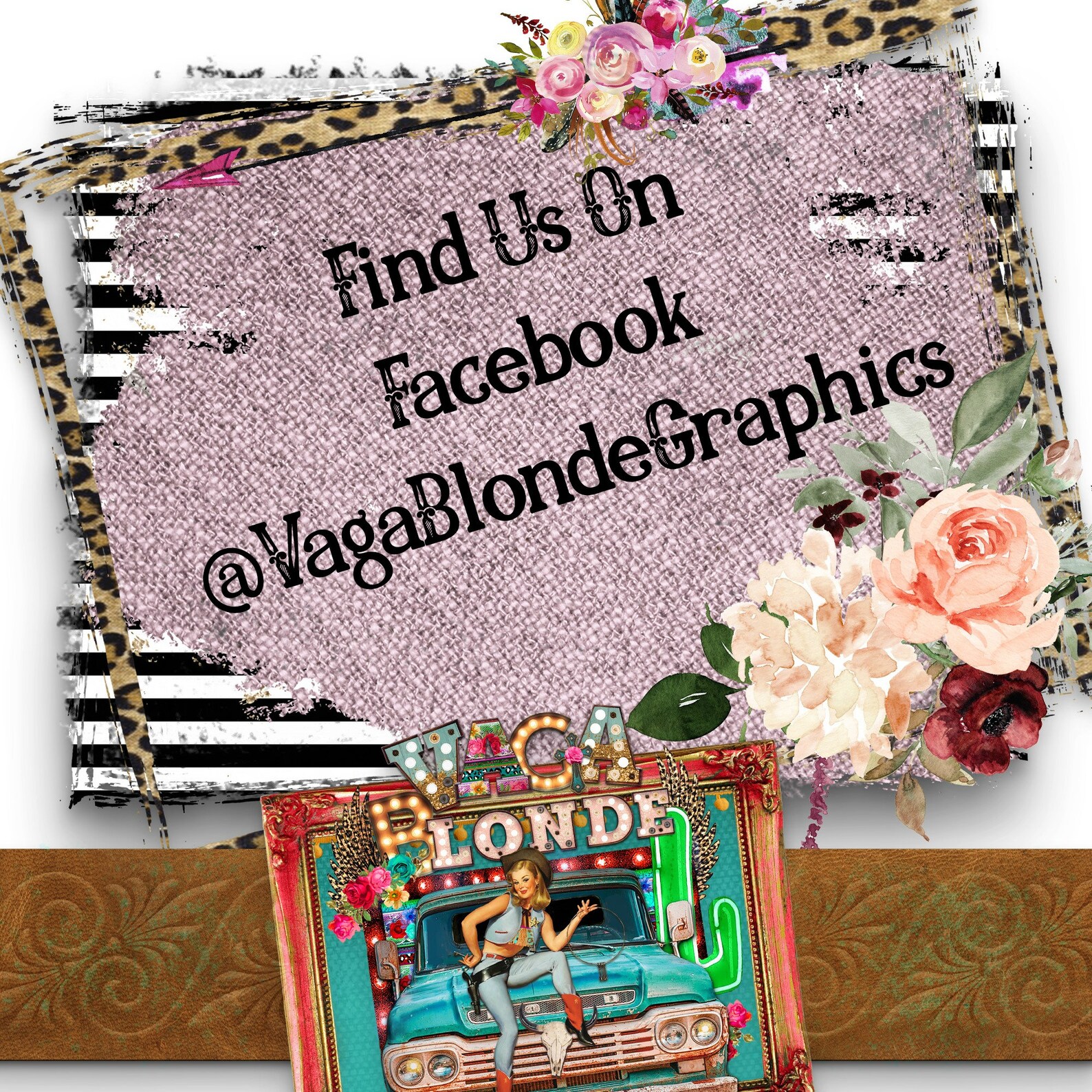 Facebook Group Banner Set Ramblin' Rose. 2 | Etsy