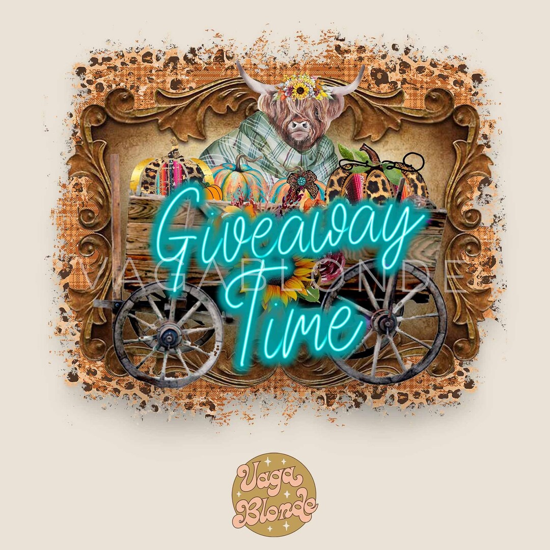 Giveaway Time Graphic, Fall Sale Graphic, Neon Giveaway Graphic, Sale ...