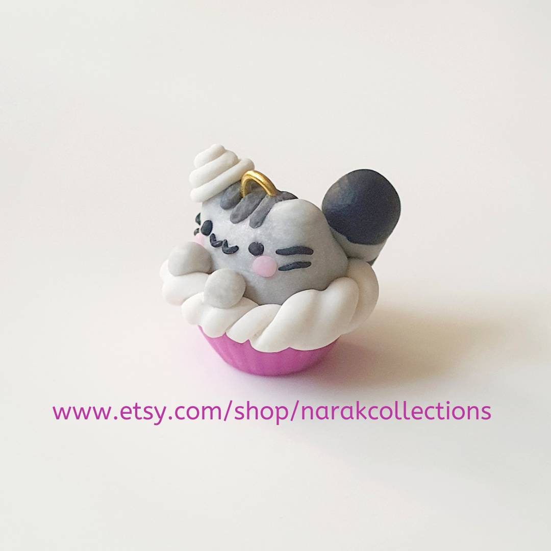 Cute Cupcake Cat Necklace 3D Cat Handmade - Etsy