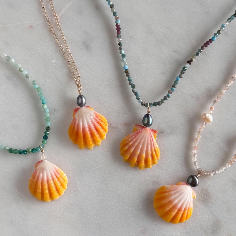 Sunrise Shell Necklace - Etsy