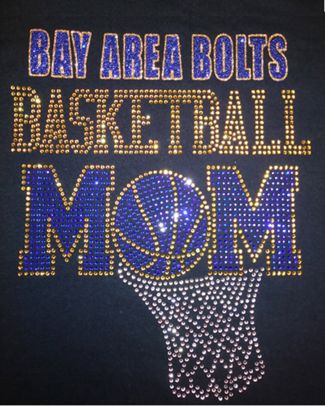 Rhinestone Basketball Mom - Rhinestone/bling T-shirt, - Etsy