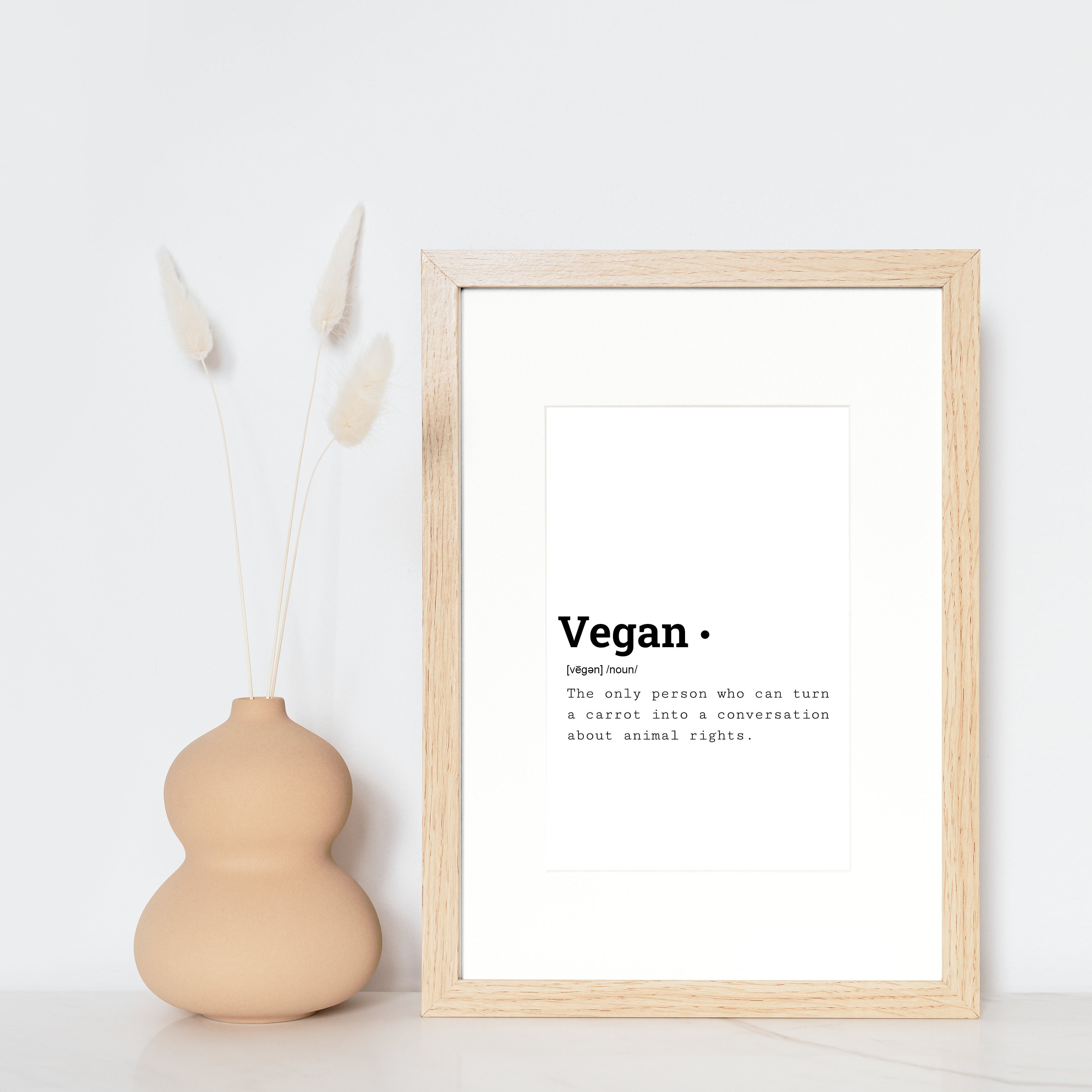 Funny Vegan Definition Instant Download Vegan Print Gift Vegan Minimalist Vegan Humor Kitchen ...