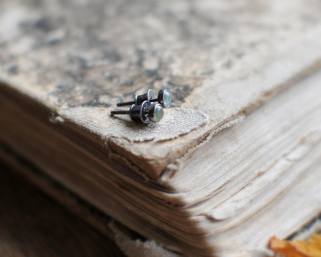Natural Stone Studs Gemstone Earring Studs Sterling Silver - Etsy