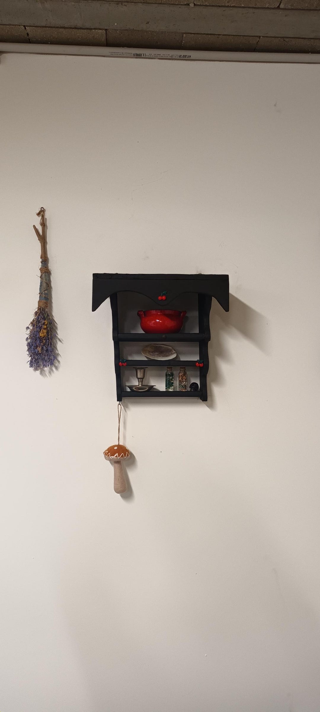 Large Witch Shelf, Black and Red Cherry Shelf, Altar Accessories ...