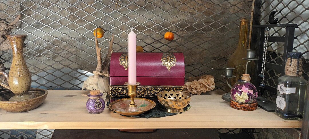 Altar Chest, Altar Starter Kit, Altar Chest, Vintage Candle Holder ...