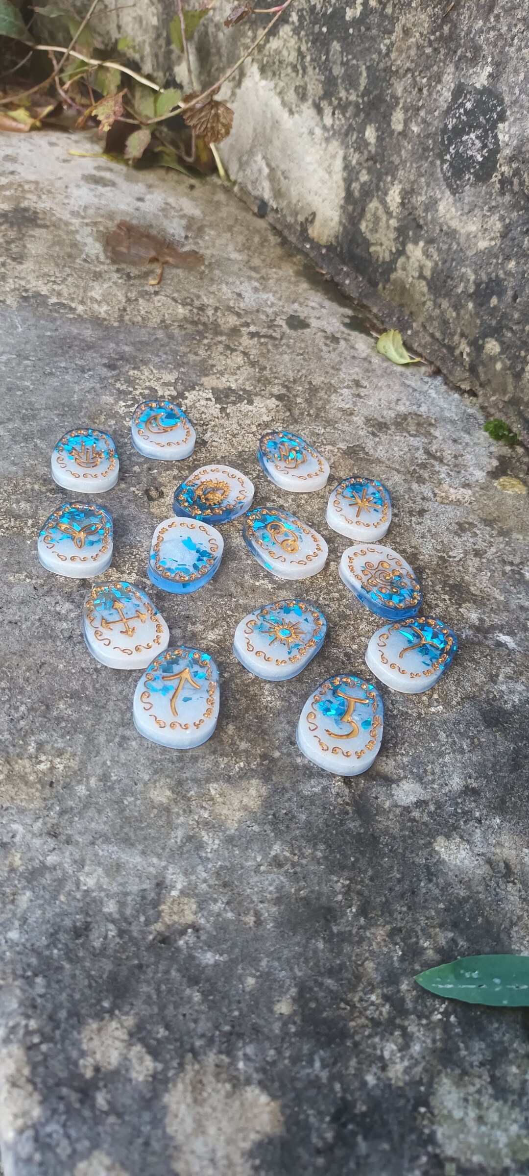 Wiccan Runes Witch Runes Resin Runes Divination Tools - Etsy