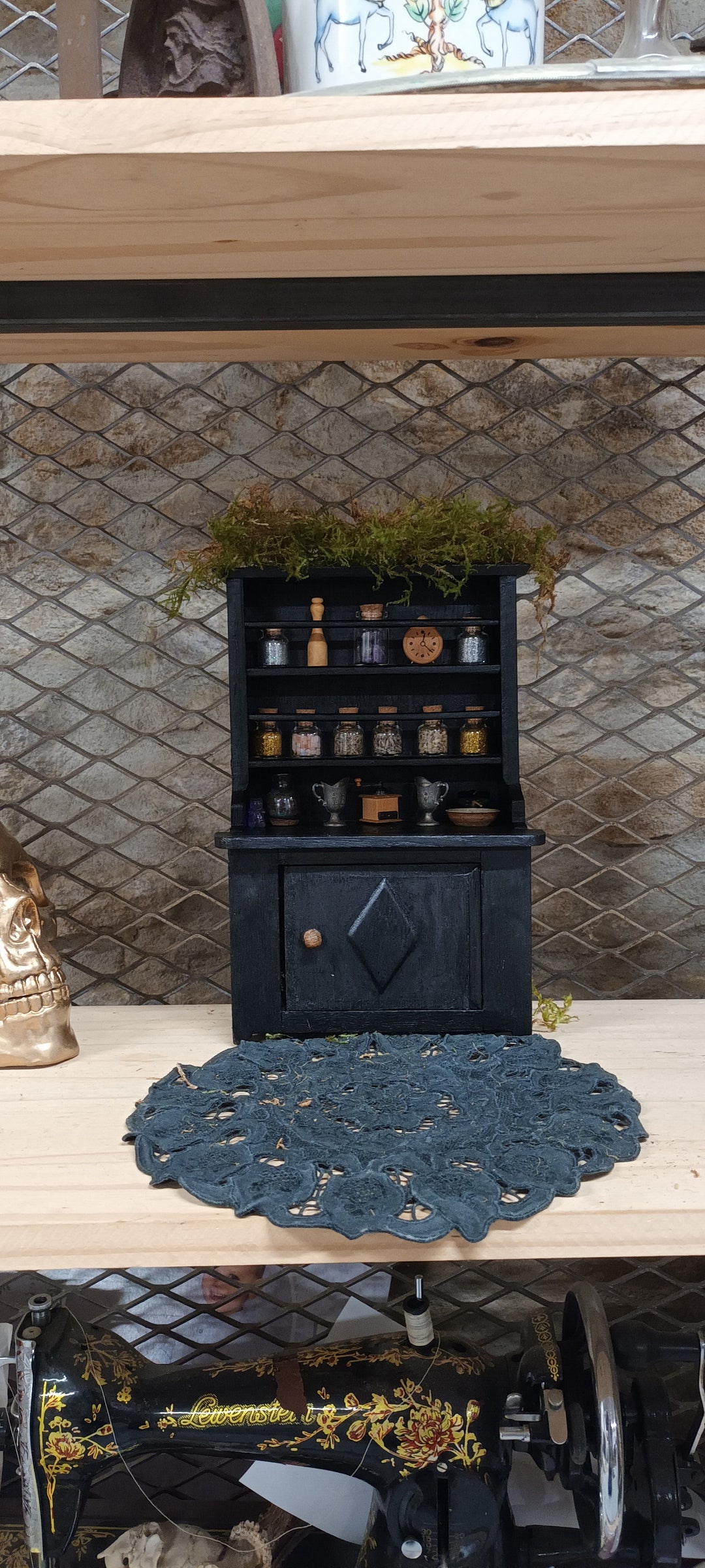 Miniature Witch Shelf, Miniature Apothecary Shelf, Fairy Decoration ...