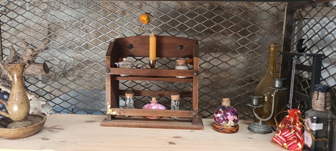Witch Shelf, Altar Accessory, Vintage Witch Furniture, Hanging Witch ...