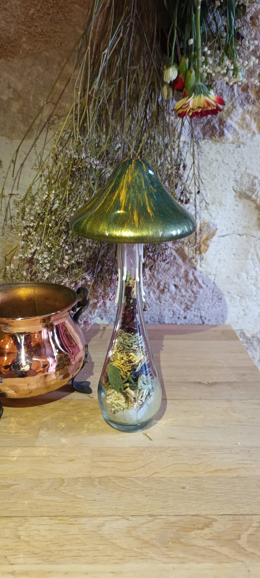 Beautiful Spell Jar Mushroom for Home Protection and Calming - Etsy