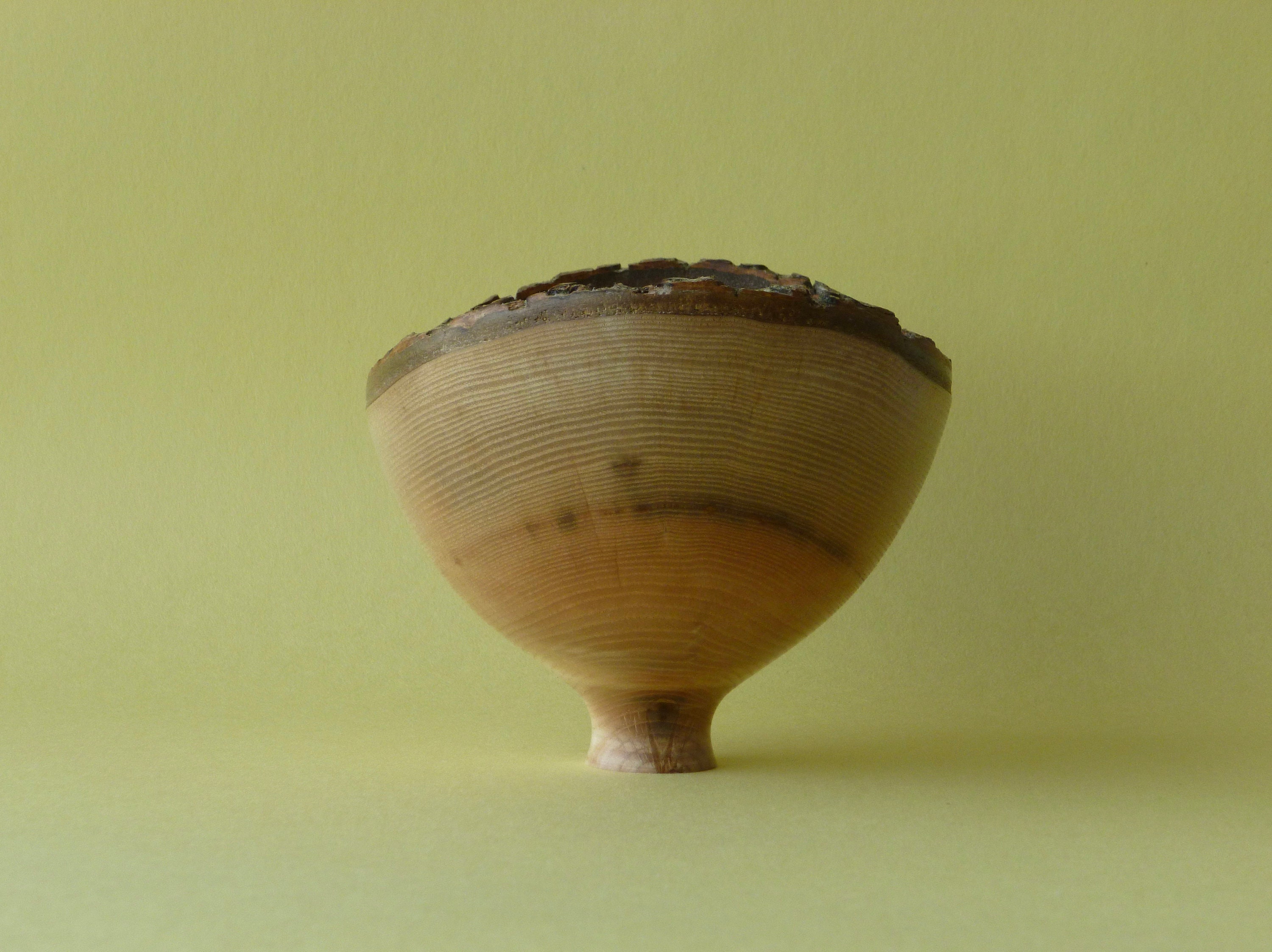 Olive Ash Vase - Green Turned Natural Edge - Etsy
