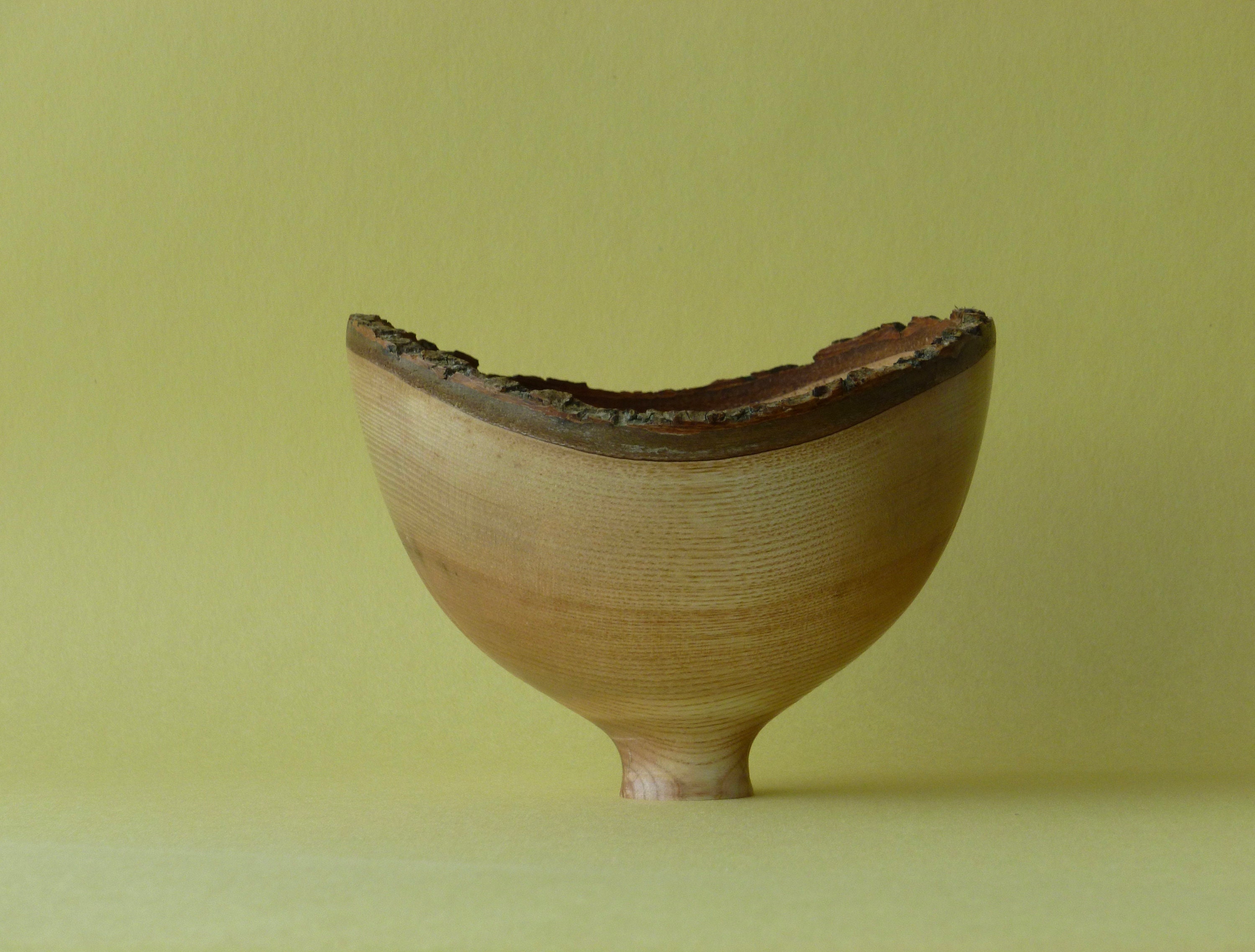 Olive Ash Vase - Green Turned Natural Edge - Etsy