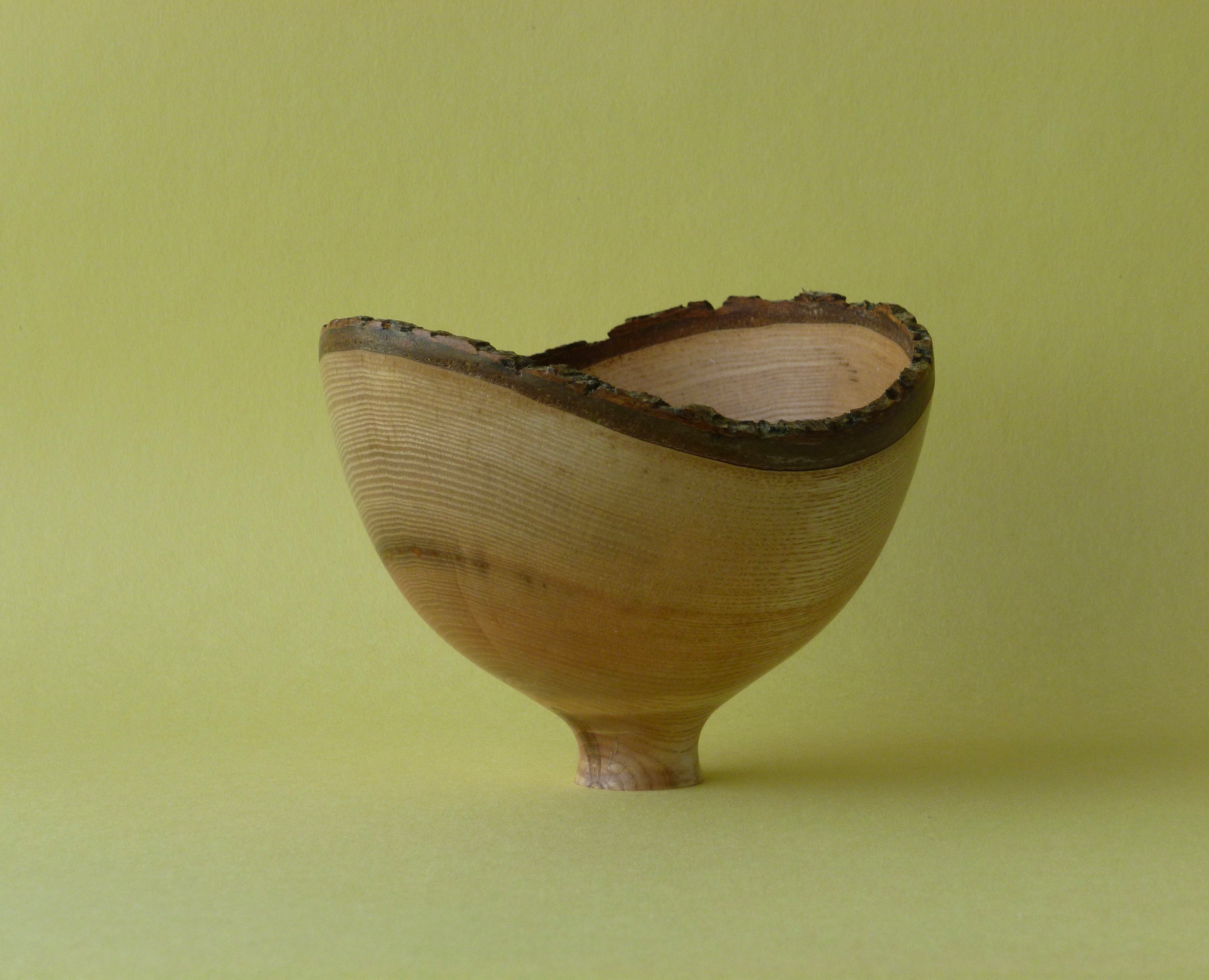 Olive Ash Vase - Green Turned Natural Edge - Etsy