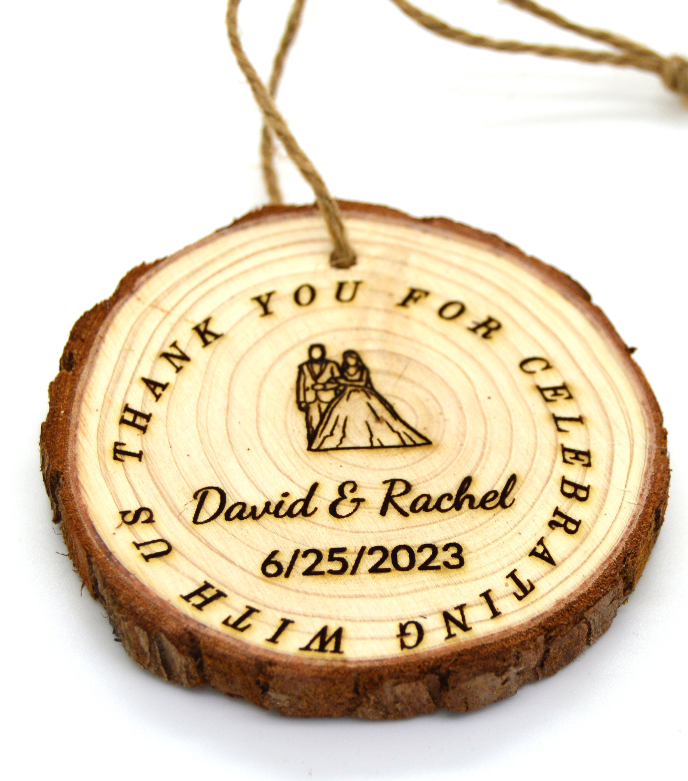 Jewish Wedding, Shower Favors Personalized Natural Pine Wood With Your ...