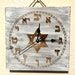 Hebrew Wooden Rustic Wall Clock Hand Painted and Engraved With the Star ...