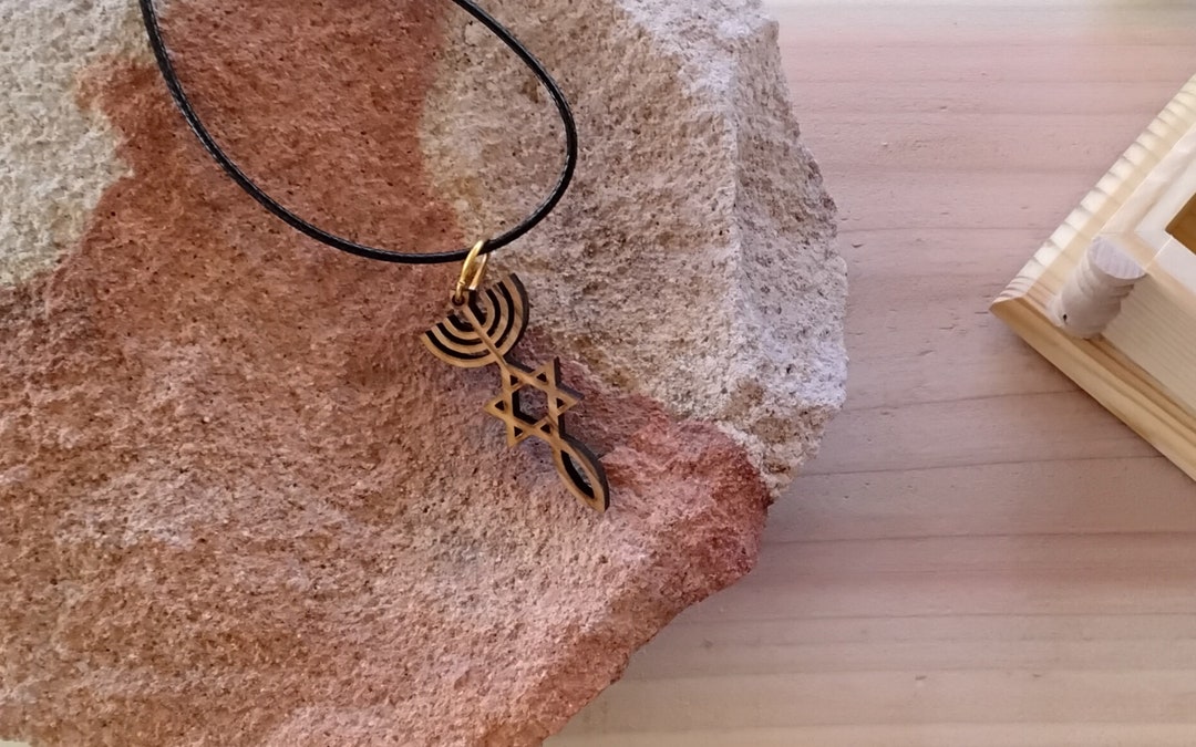 Olive Wood Grafted in Messianic Pendant Handmade From Bethlehem Olive ...