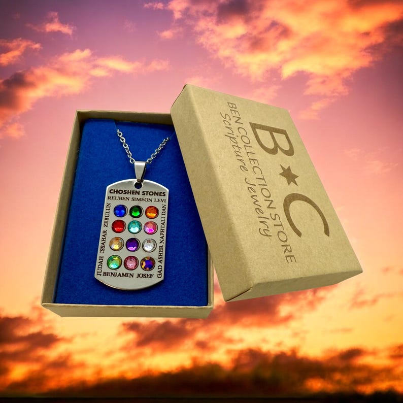 Ephod Hoshen Breastplate 12 Tribes Israel Pendant Engraved in English ...