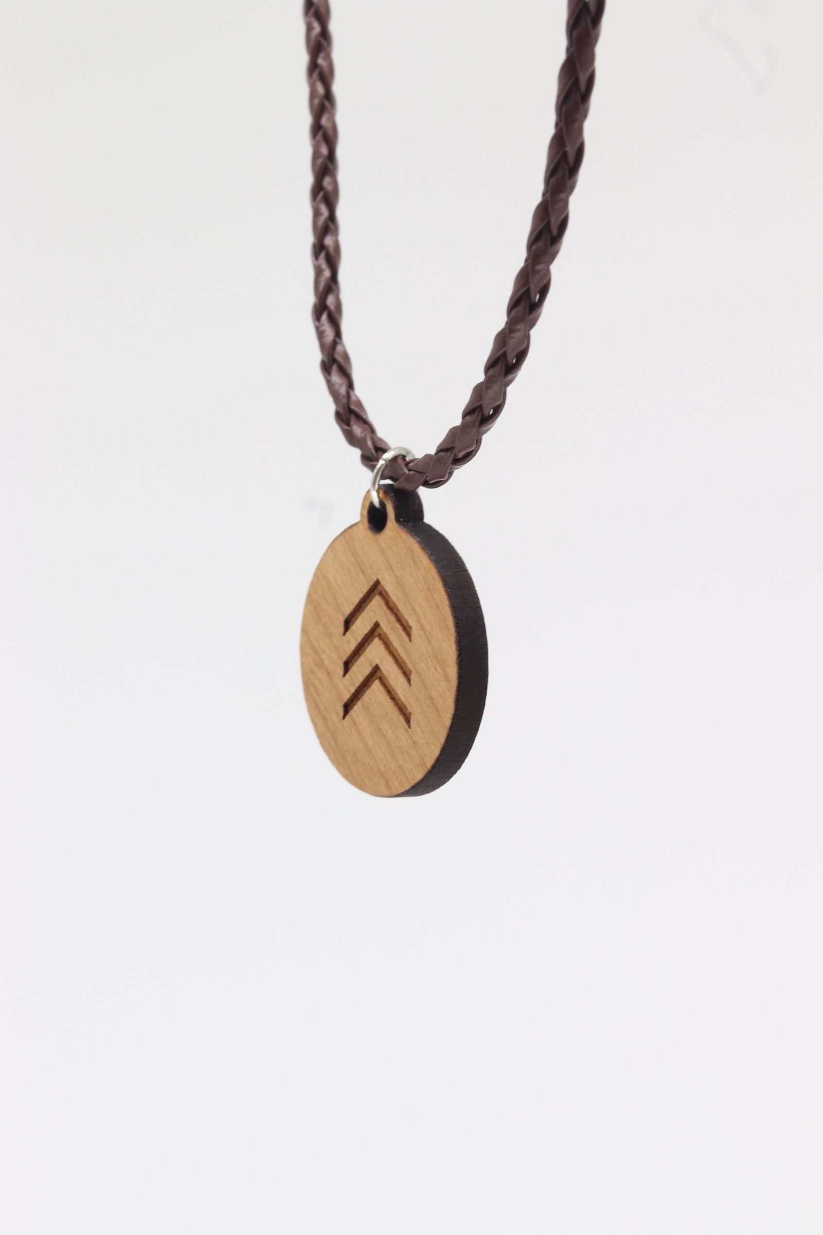 Down Syndrome Awareness 3 Arrows Omne Trium Perfectum Wooden Pendant down-syndrome-awareness-3-arrows-omne-trium-perfectum-wooden-pendant