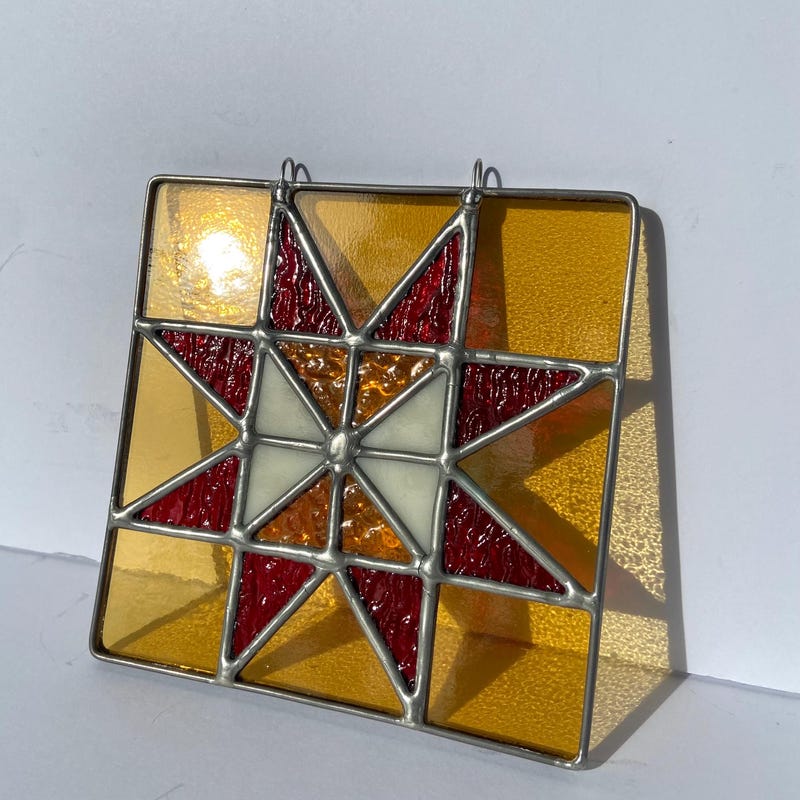 Stained Glass Quilt Square Etsy 6816