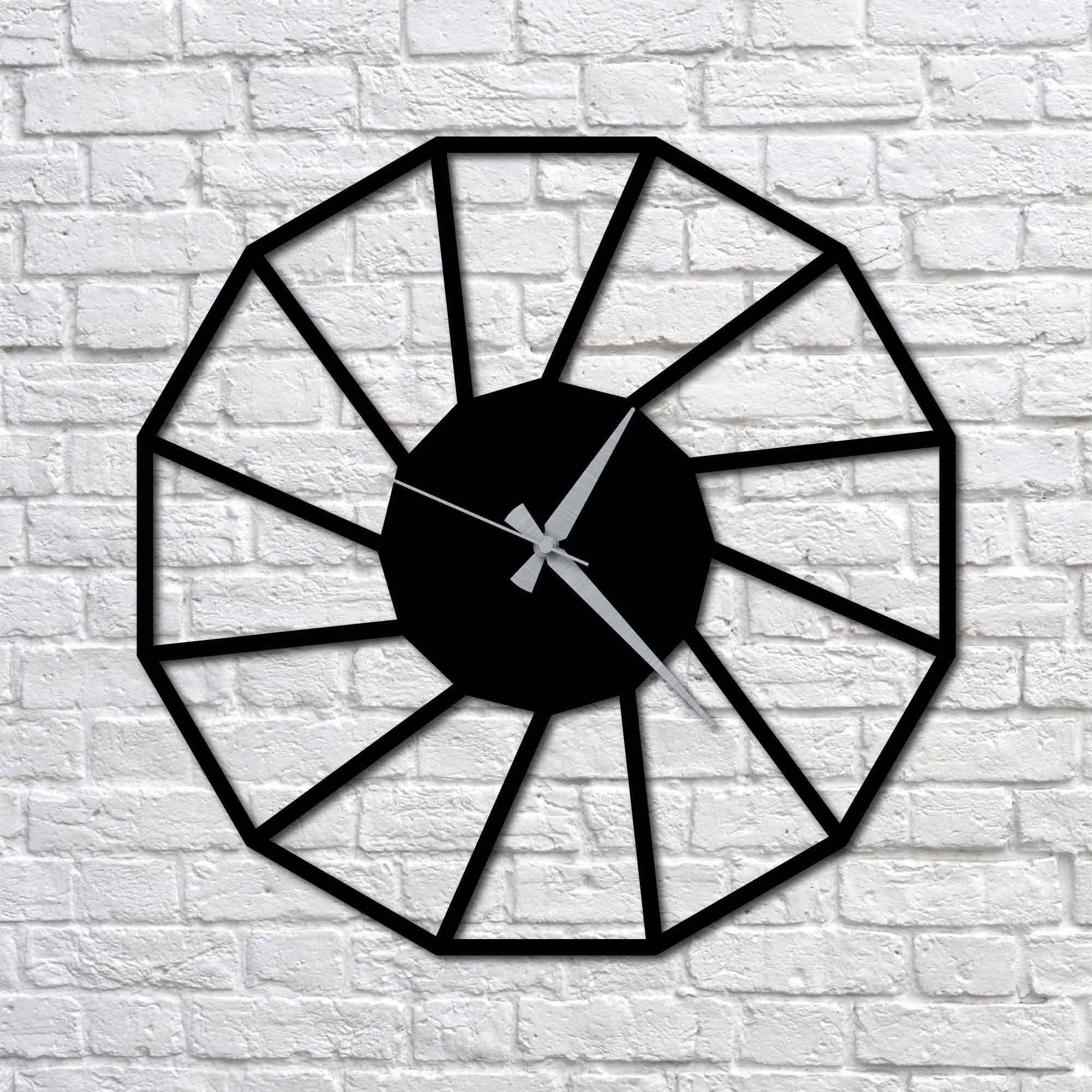 Metal Wall Clock Geometric Clock Home Decor Decoration | Etsy