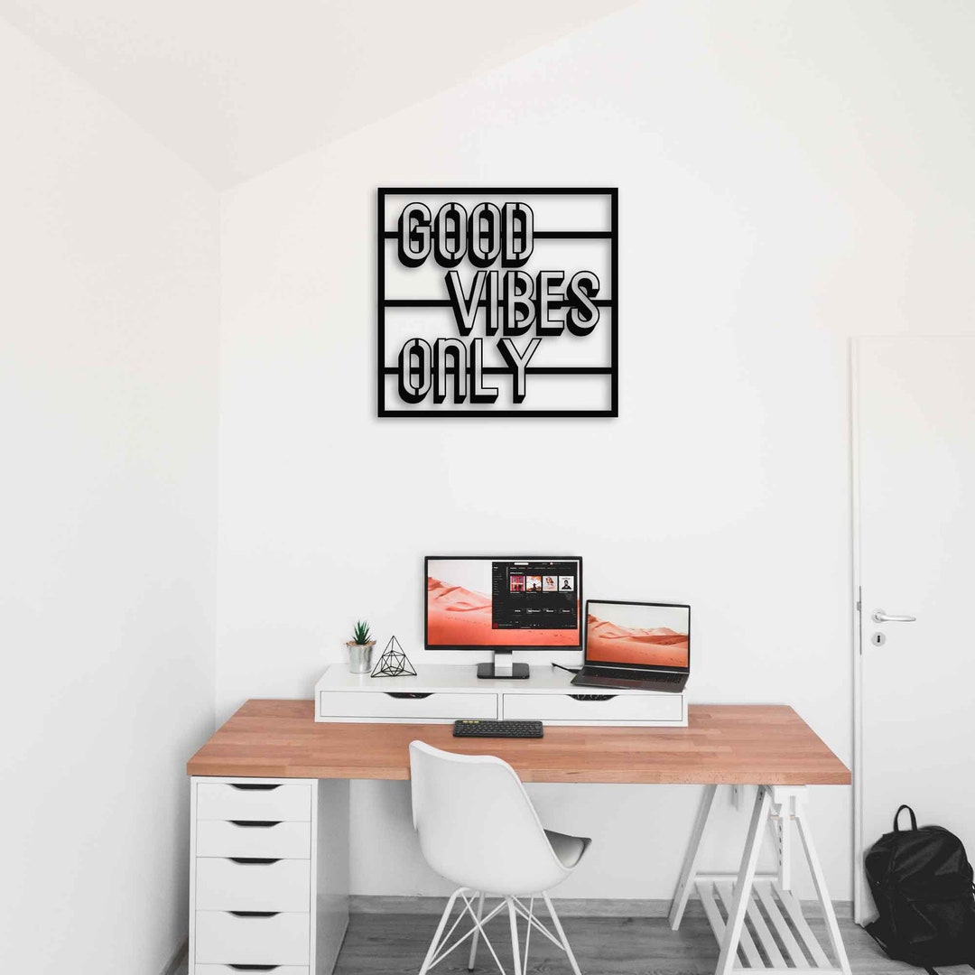 Metal Wall Quote Good Vibes Only Quote Wall Decortion for - Etsy