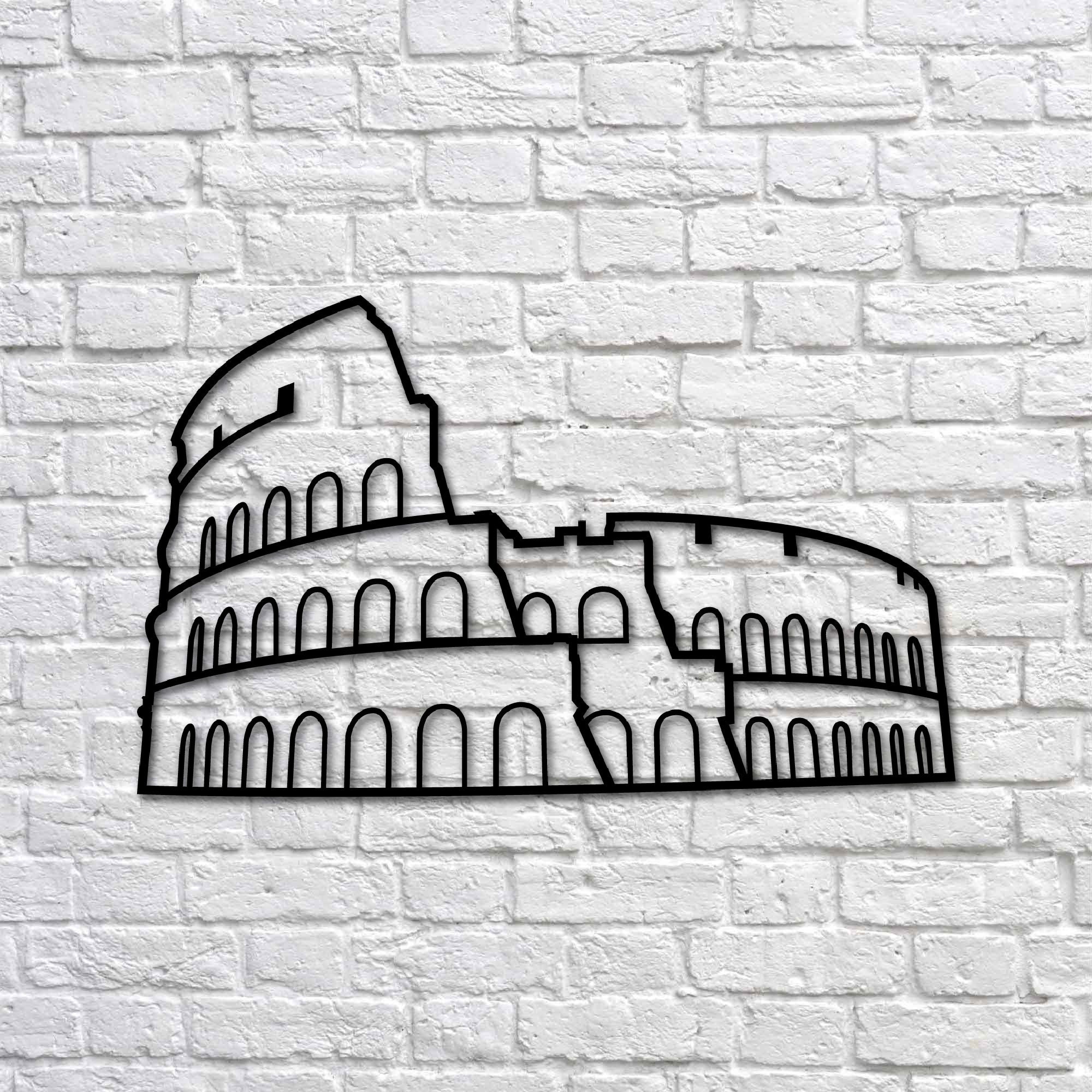 Metal Wall Art Colosseum Interior Decoration Home Decor - Etsy
