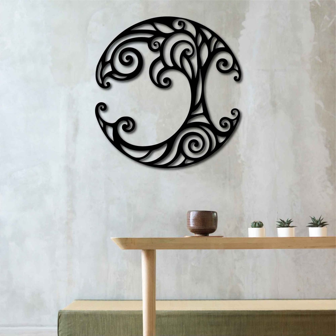 Metal Wall Art Ivy Tree Interior Decoration Home Decor | Etsy