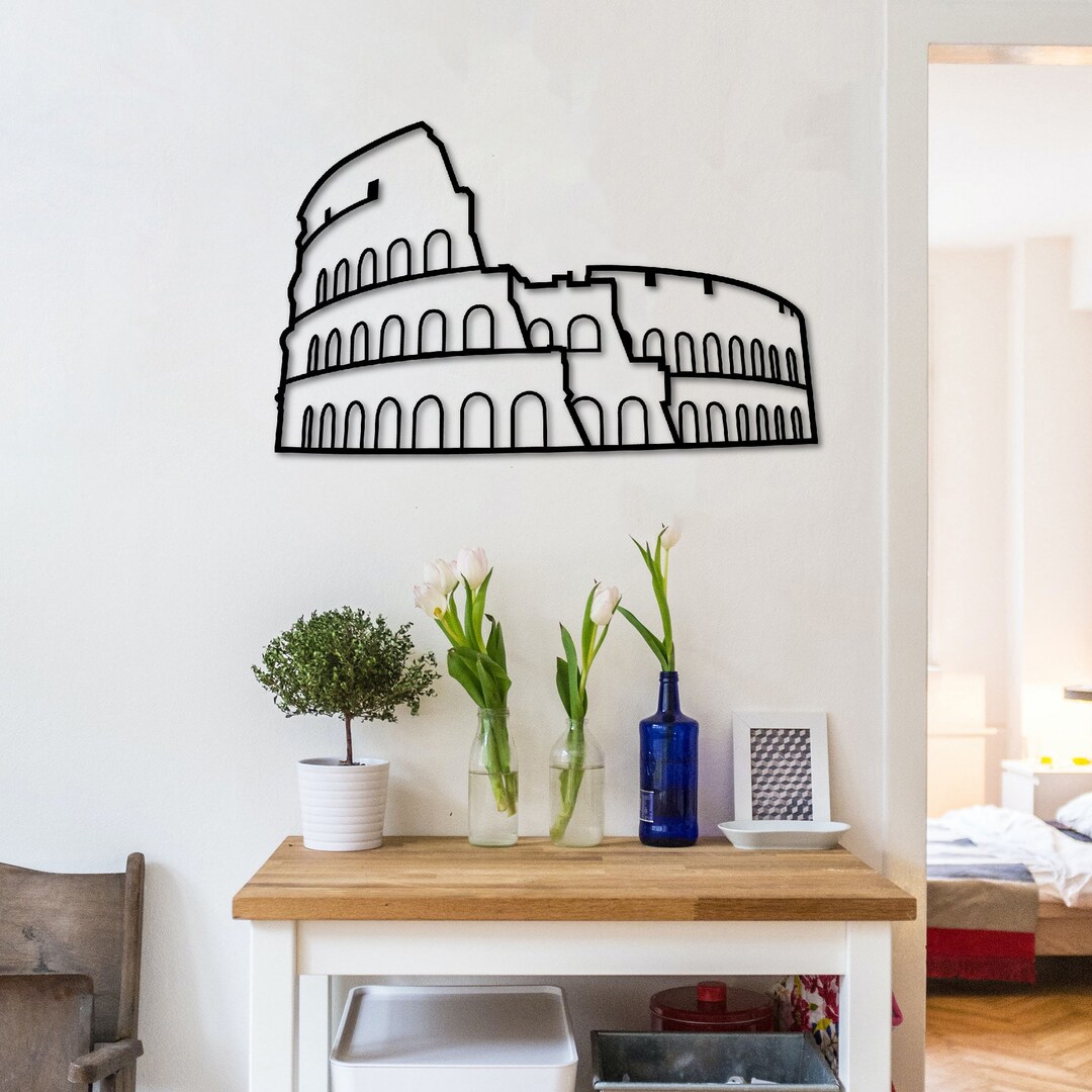 Metal Wall Art Colosseum Interior Decoration Home Decor - Etsy