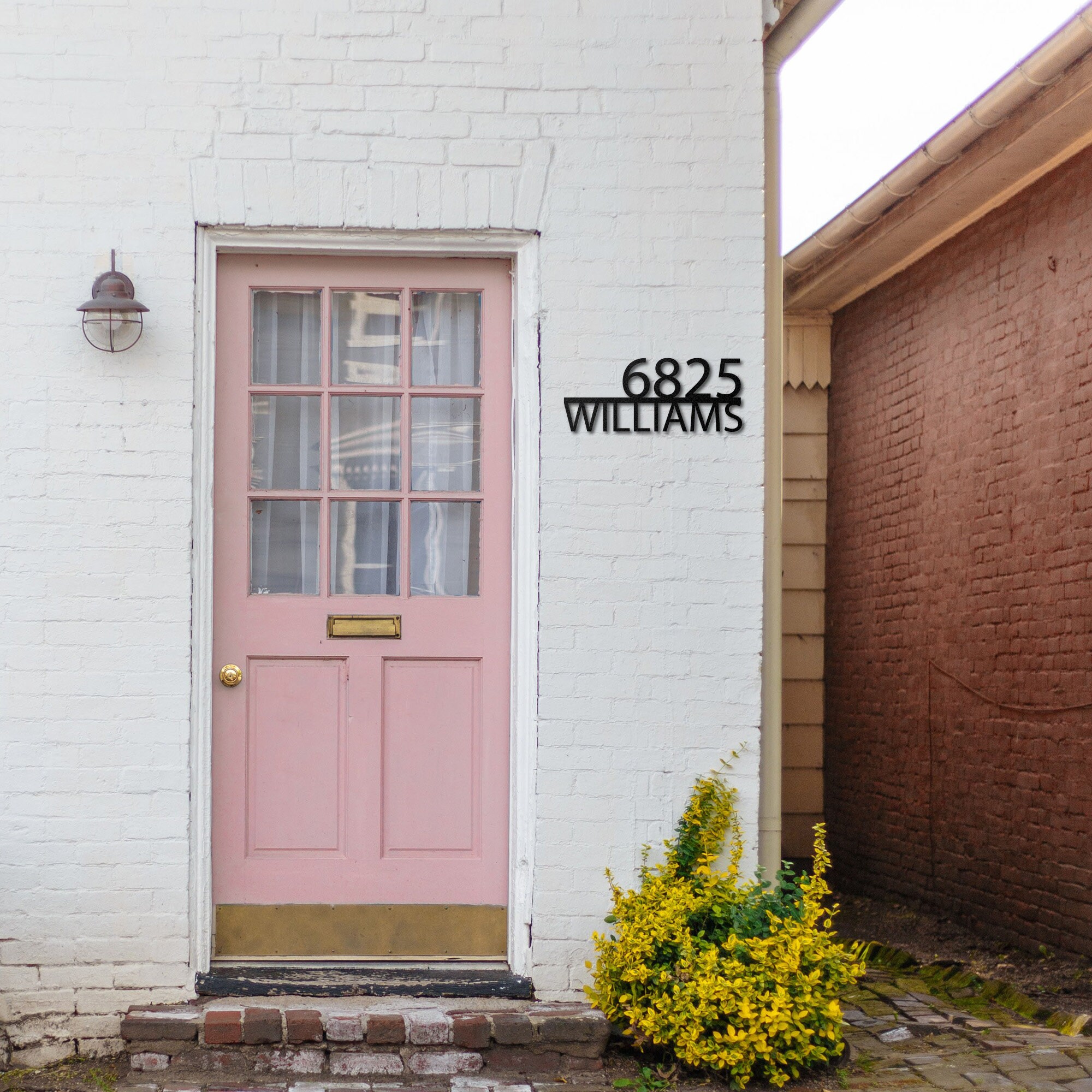 Personalized Metal Door Numbers With Custom Family Name Metal - Etsy